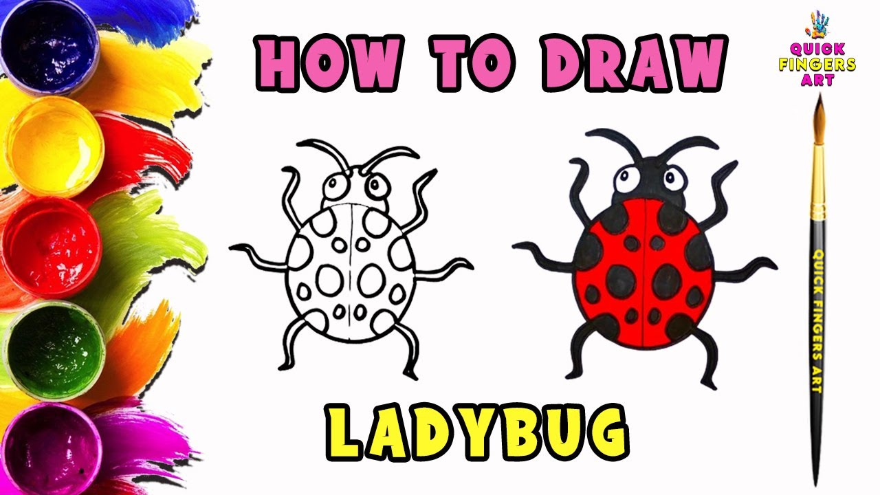 How to draw cute ladybug 🐞 | Ladybug drawing for kids and toddlers ...