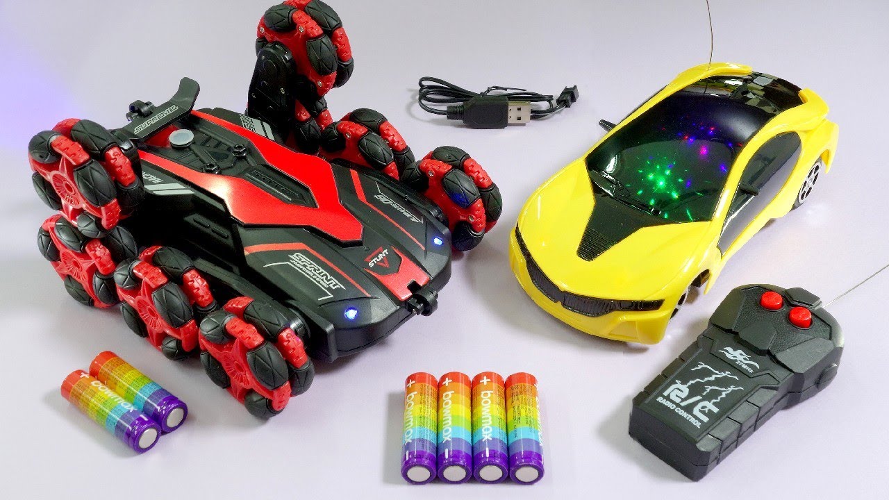 Unbox RC Car with Eight-Wheel Stunt Beast | Easy Control Car | Radio ...