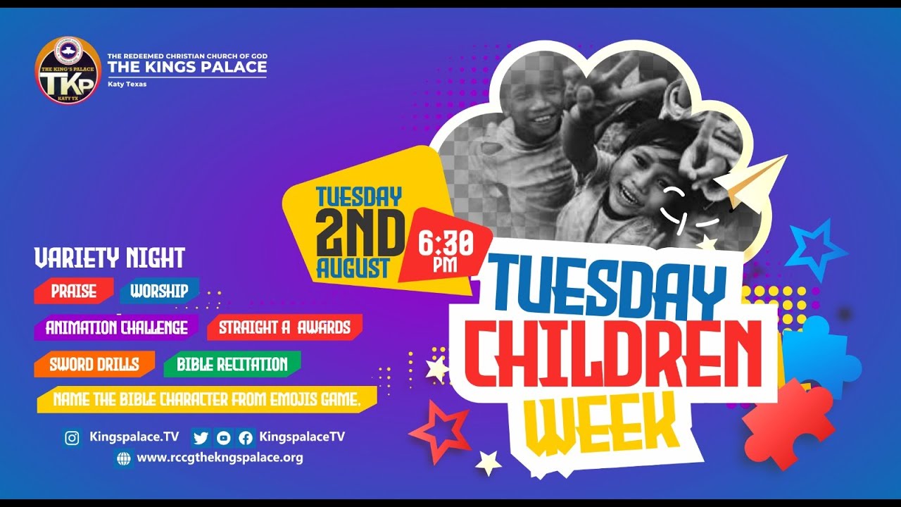 RCCG TKP Children Week 2023 || Day 1 || Variety Night || VESSEL OF ...