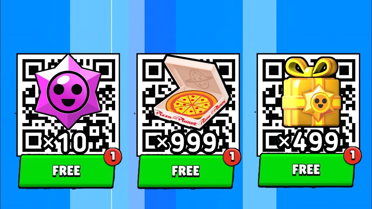NEW!!FREE PIZZA SLICES & HYPER CHARGE WORKING QR CODES 🥳 BRAWL STARS QR ...