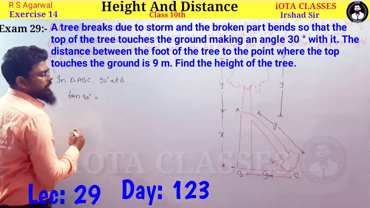 A tree breaks due to storm and the broken part bends so that the top of ...