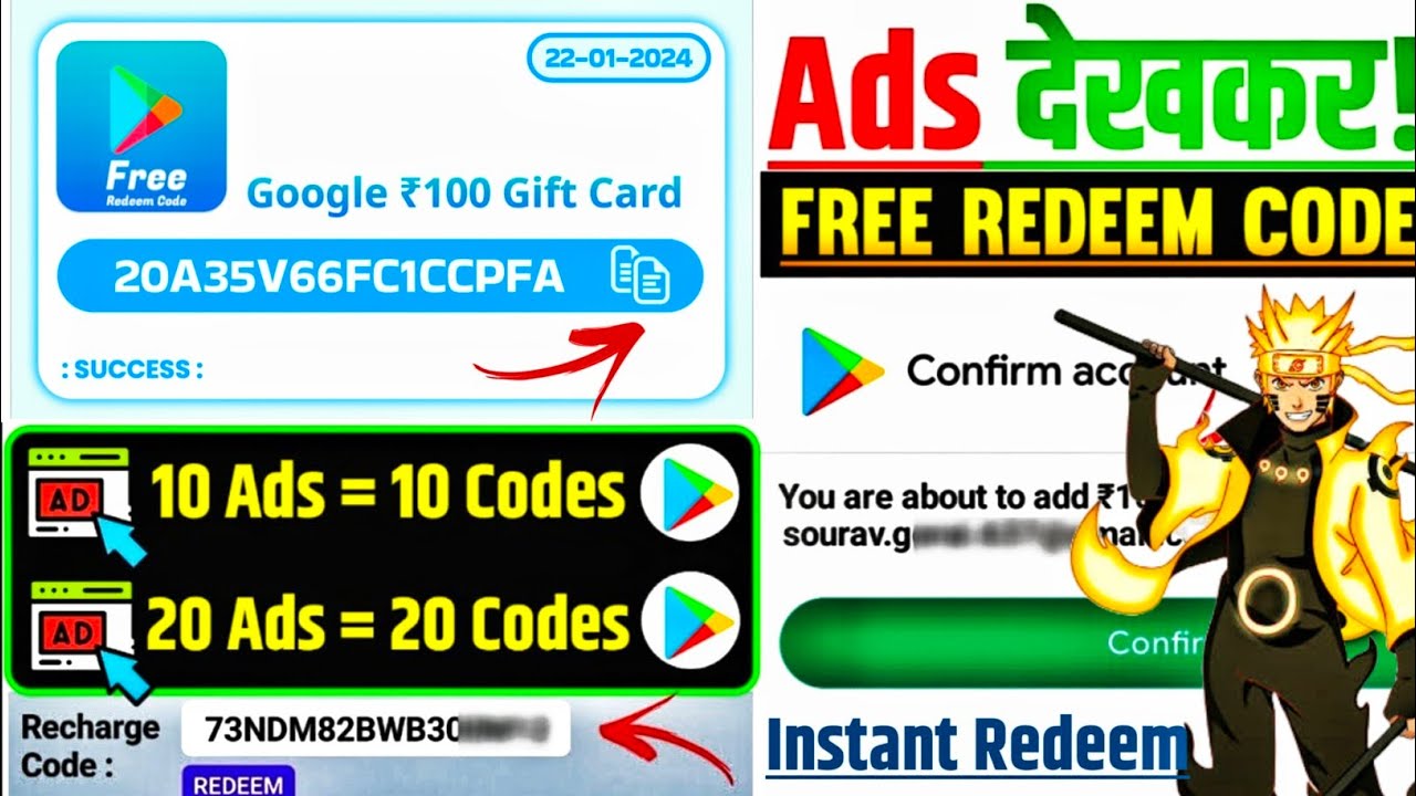 BEST FREE REDEEM CODE APP | FREE REDEEM CODES | GOOGLE PLAY REDEEM CODE ...