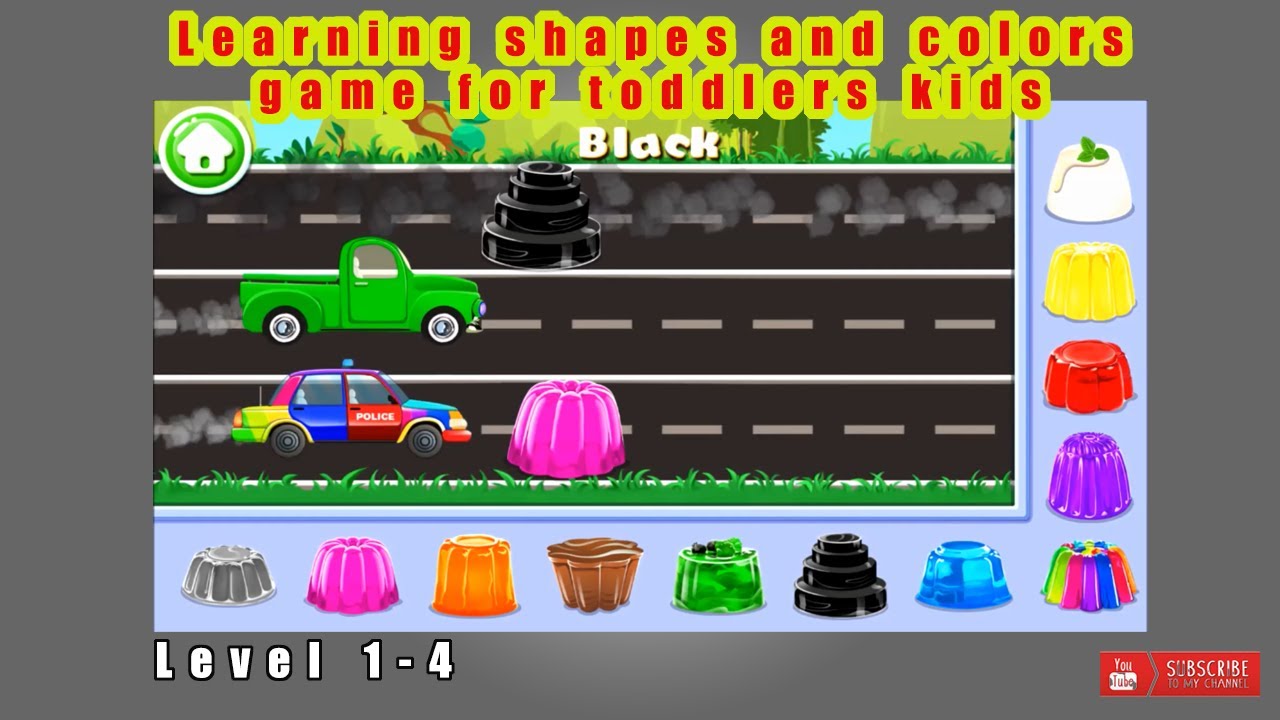 Divi plays Learning shapes and colors game for toddlers kids lvl 1-4 ...