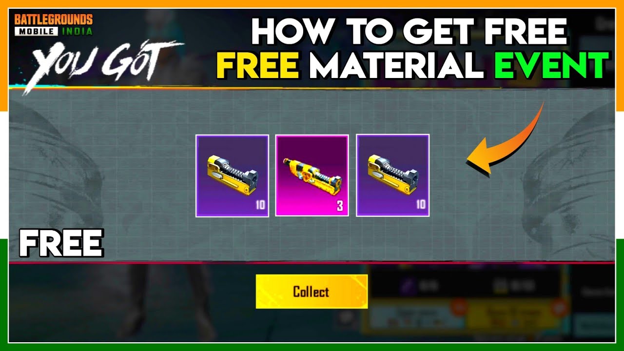 BGMI FREE MATERIAL EVENT | HOW TO GET FREE MATERIAL IN BGMI | FREE ...