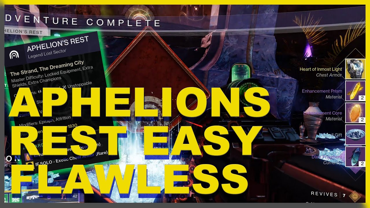 Aphelions Rest Legend Easy flawless Titan | Destiny 2 - YouTube