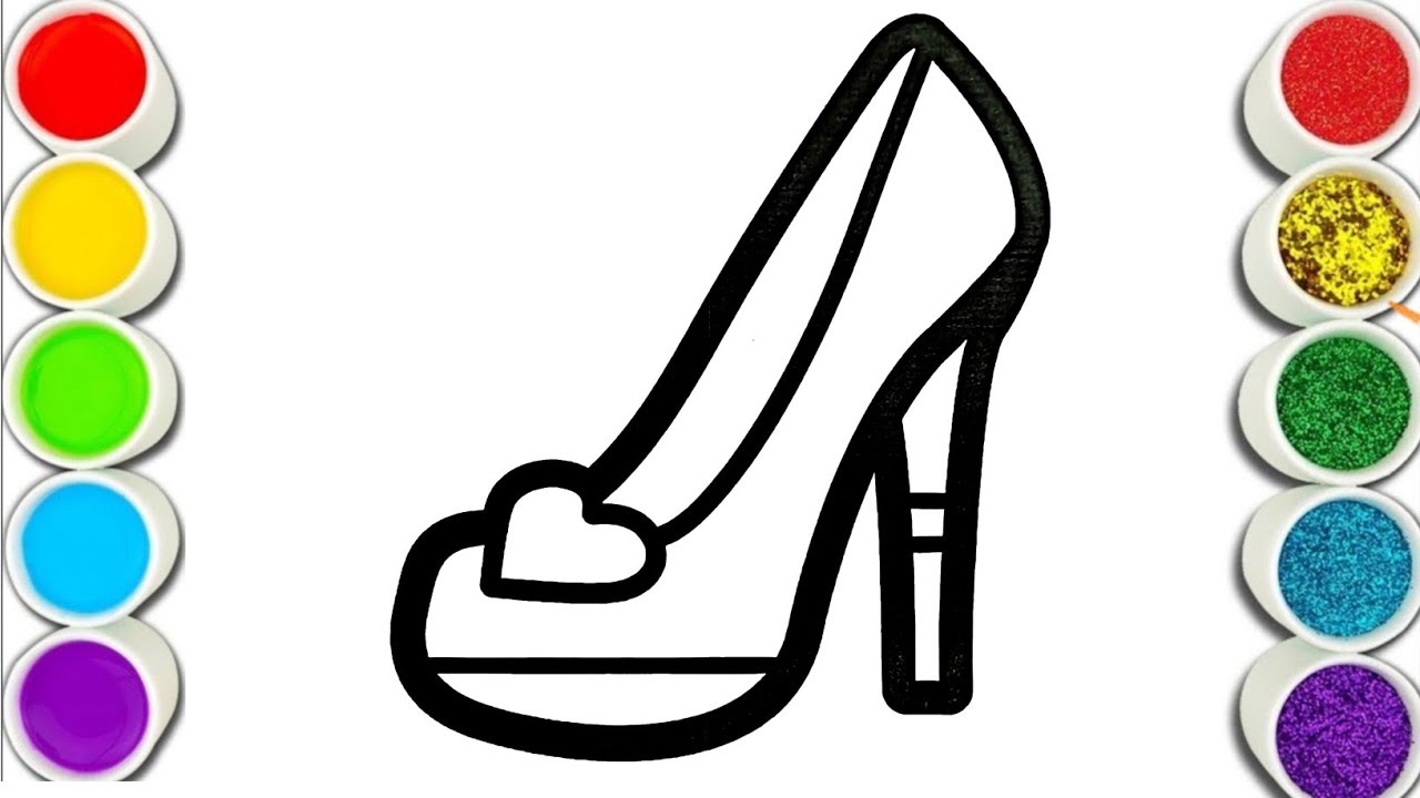 High Heels 👠 Drawing, Painting, Coloring for Kids and Toddlers | child ...