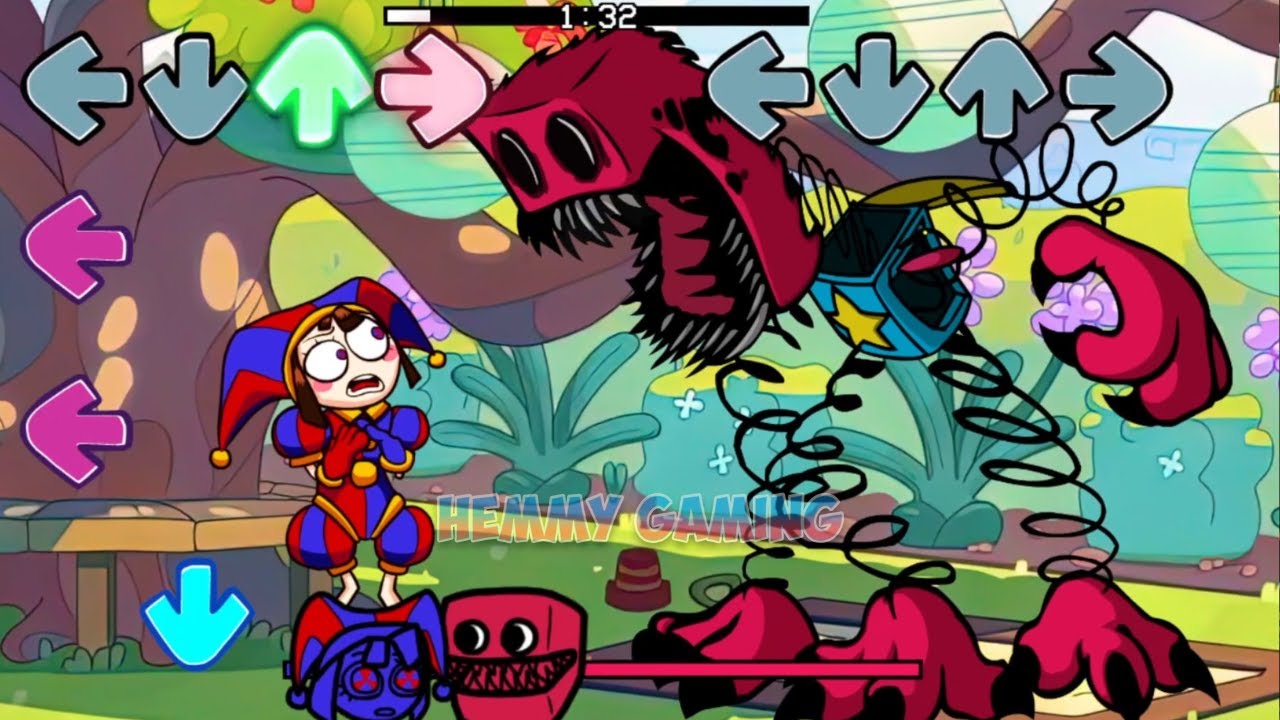 FNF Amazing Digital Circus vs Huggy Wuggy Sings Can Can | Poppy ...