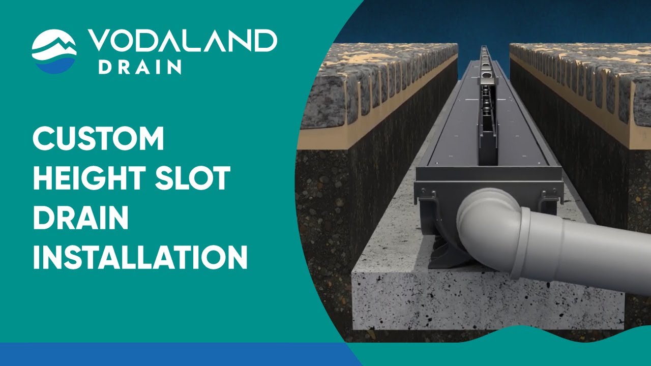 Custom Height Slot Drain Installation - YouTube