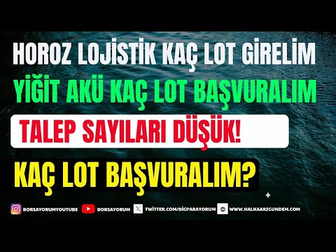 YİĞİT AKÜ | HOROZ LOJİSTİK TEK TABLO KAÇ LOT GİRELİM | KATILIM SAYISI DÜŞÜK LOTLARI ARTIRIN