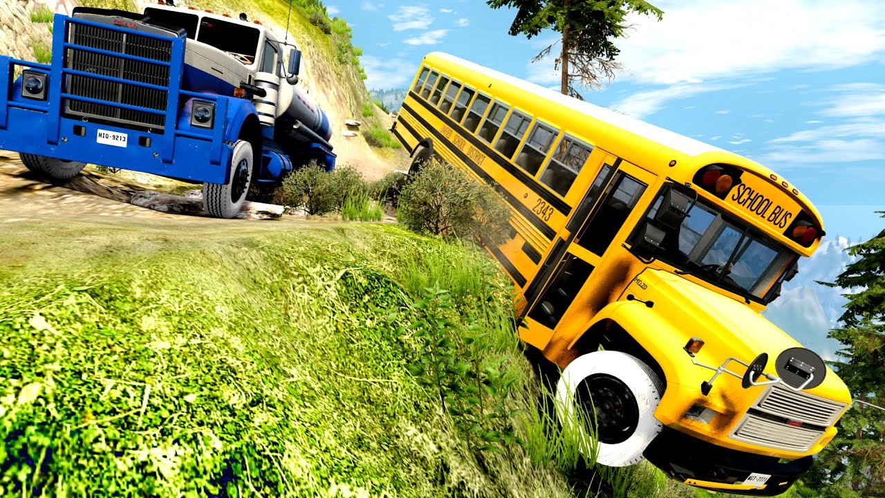 Cars vs Cliff Drops BeamNG drive | Crash Drive 1.0 - YouTube