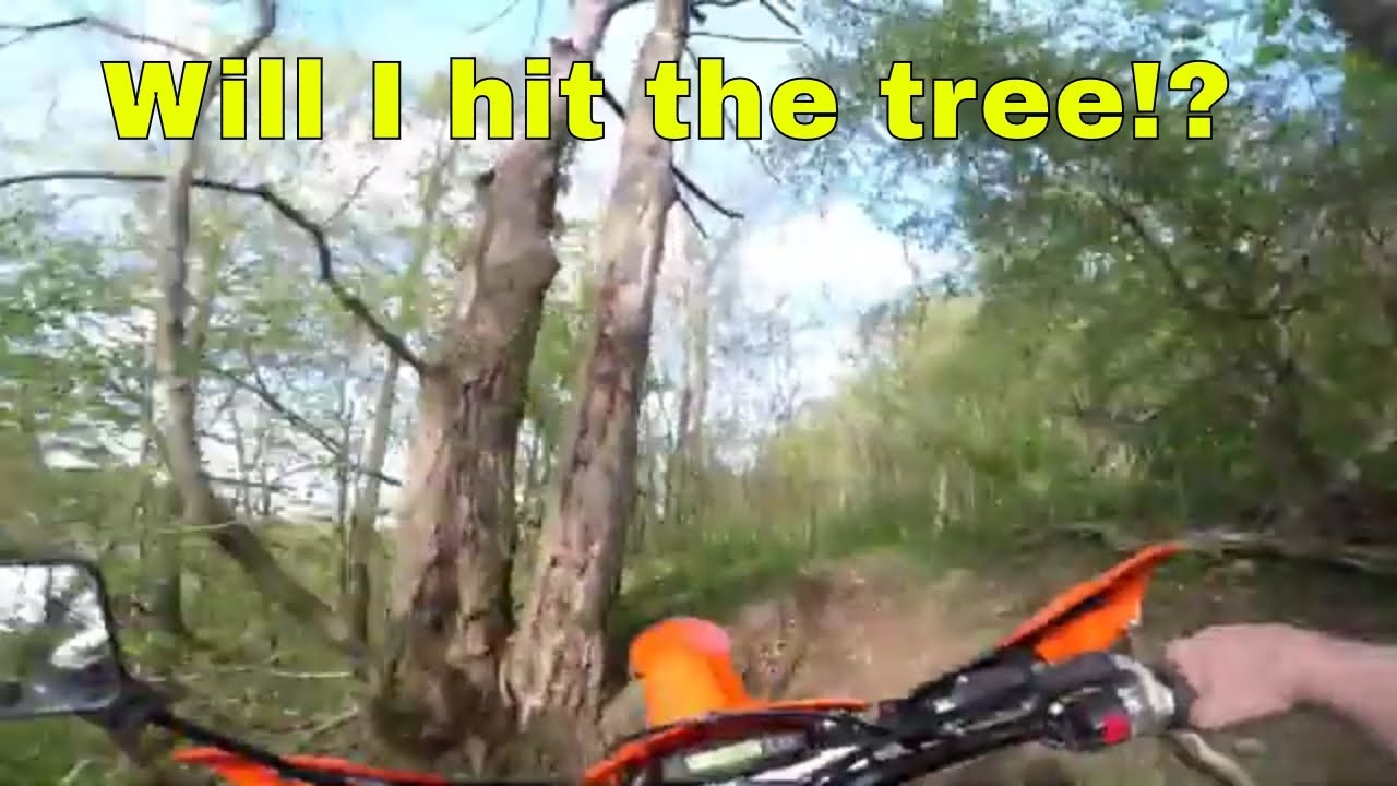 KTM 500 EXC-F MotoX View + Hit A Tree? - YouTube
