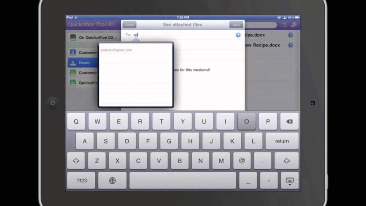 Working with Multiple Files in Quickoffice Pro HD for iPad - YouTube
