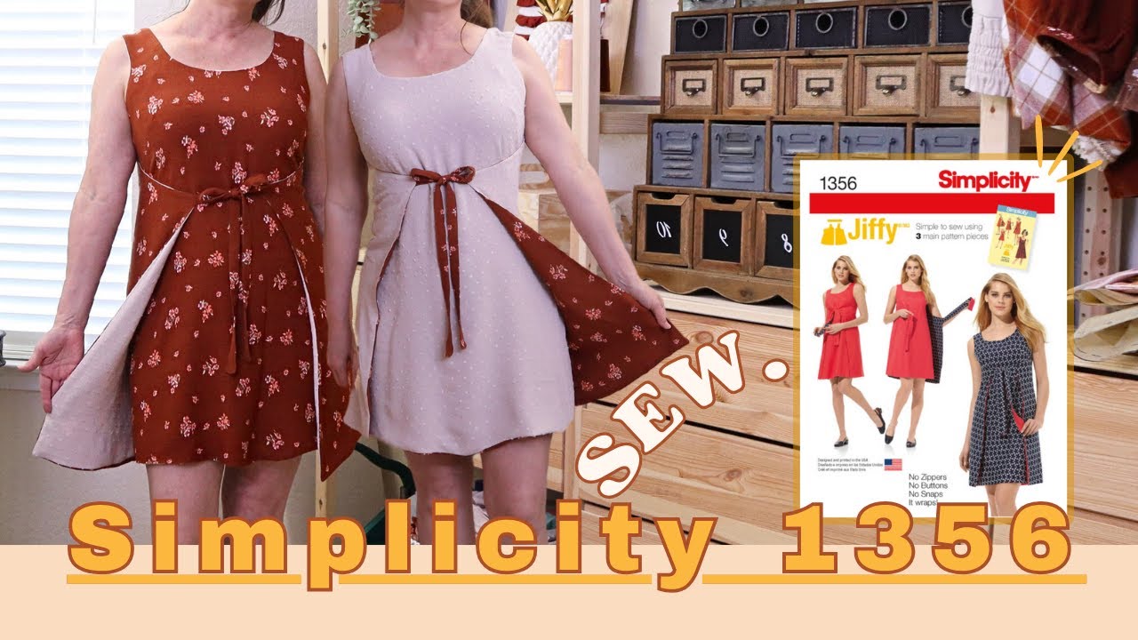Sewing the Simplicity 1356 Sewing Pattern | Reversible Dress | Sew With ...