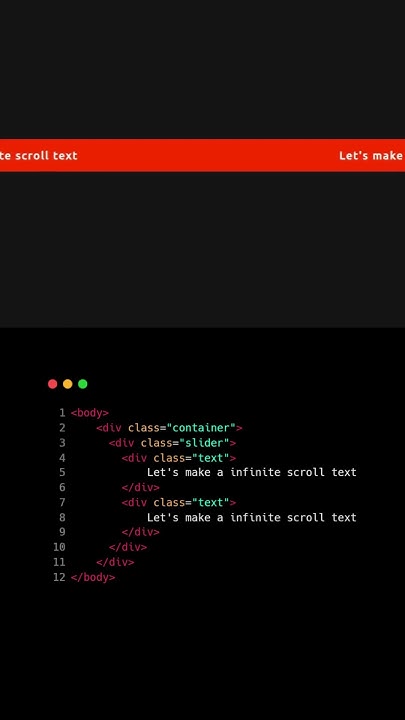 Infinite Text Slider Animation | CSS Animation - YouTube