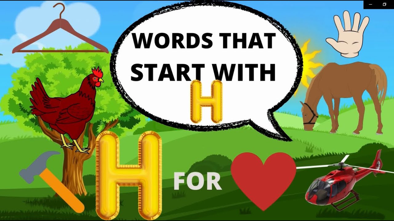 alphabets, Words that start with letter H, letter H words for kids ...