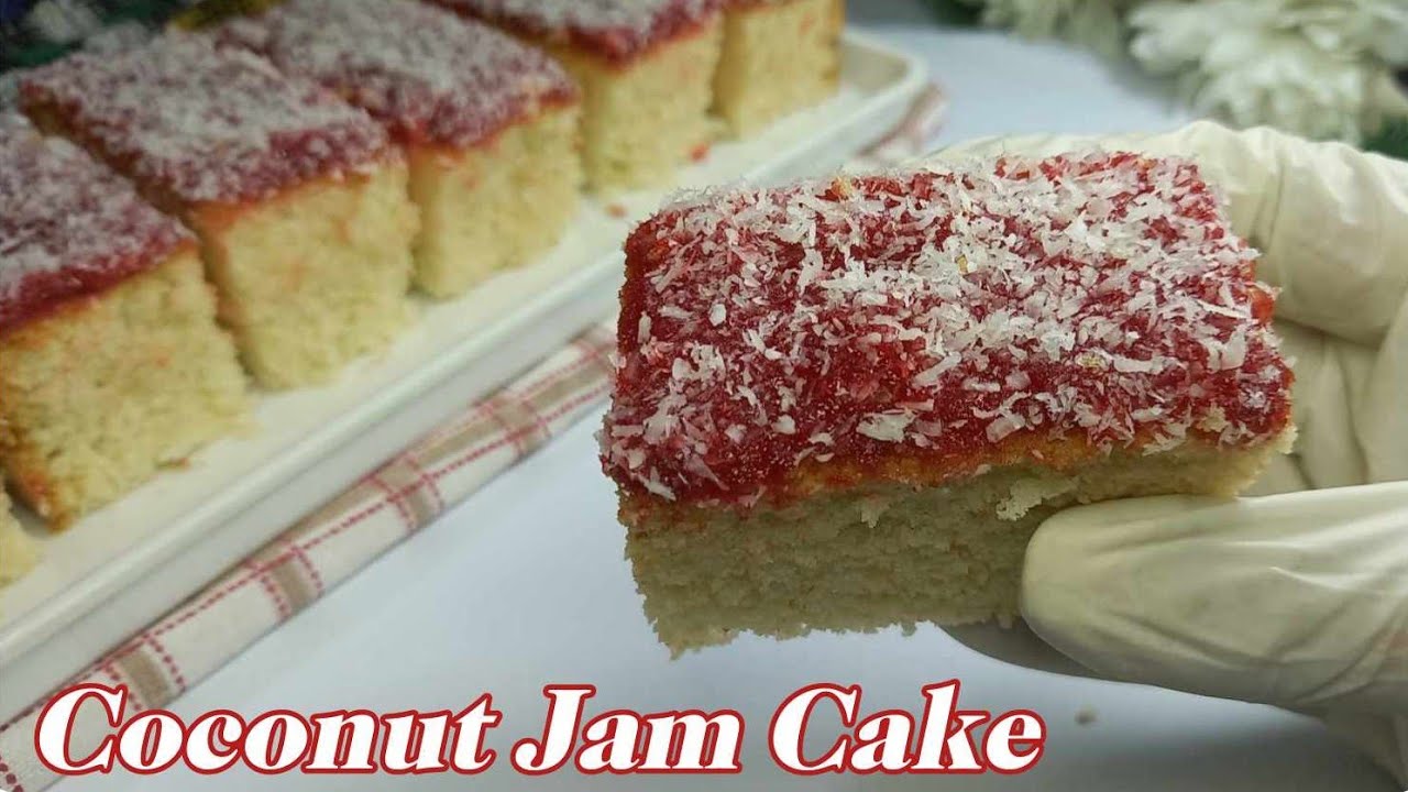 Coconut Jam Cake Recipe || Bakery Jam Cake Recipe || Easy Baking For ...