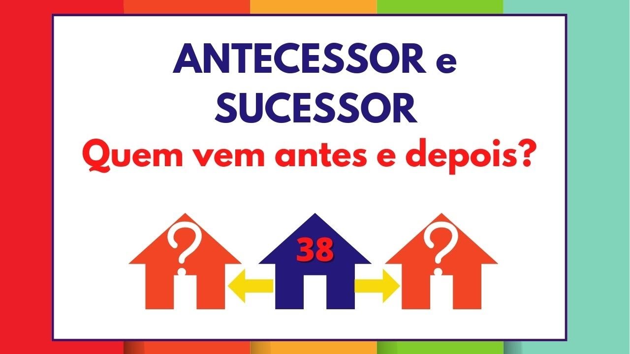 Antecessor e sucessor | Aula + atividade. - YouTube