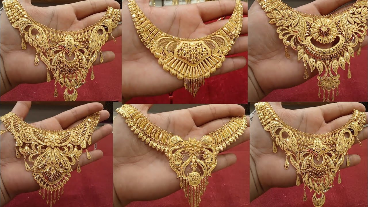 Latest wedding special gold necklace designs with Price/ Gold Jewellery ...