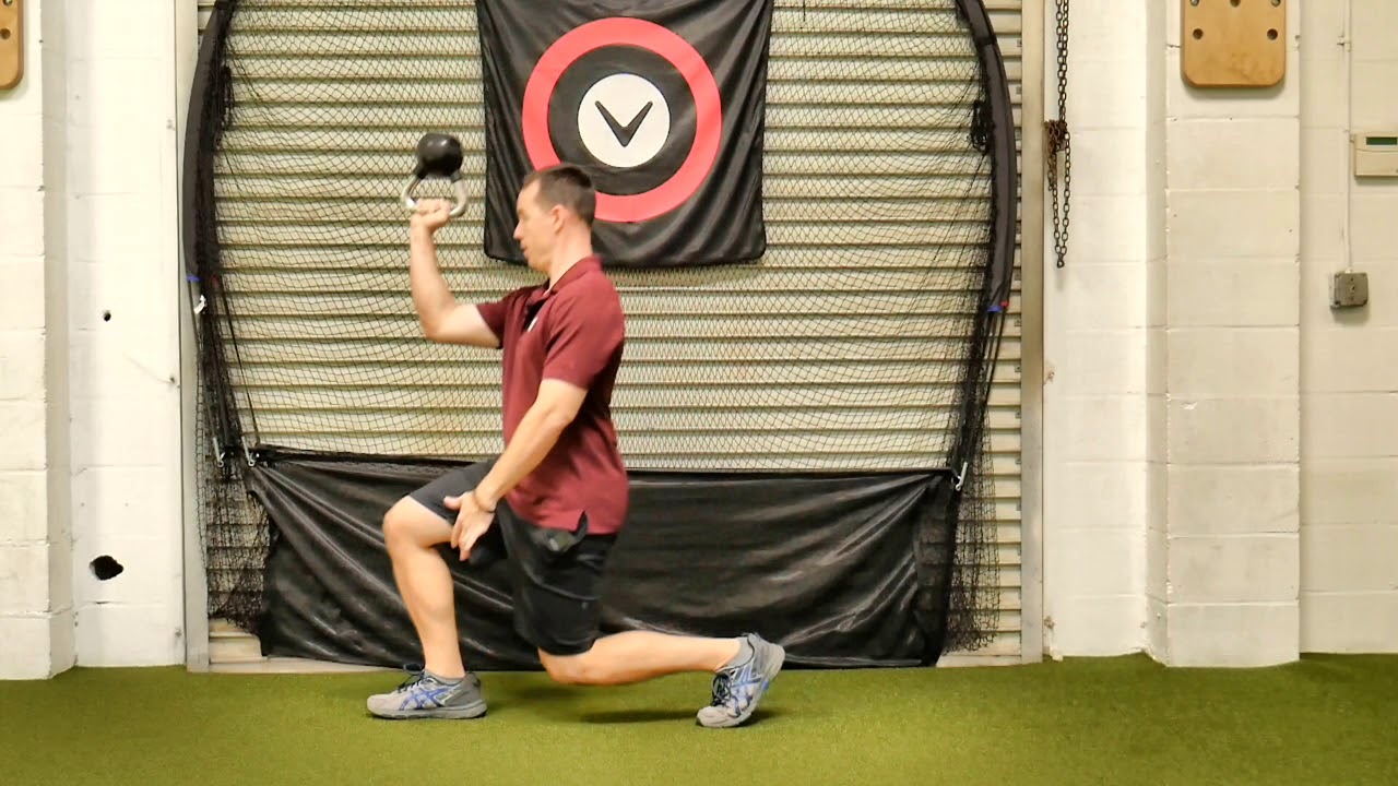 Walking Lunge Single Arm Kettlebell Bottom Up Ipsilateral - YouTube