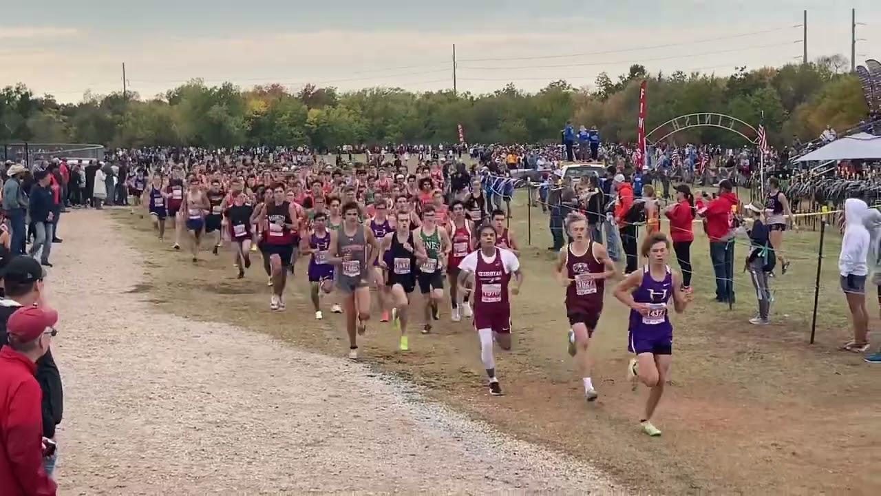 Jeremiah Tangren freshman at Oklahoma State XC Championship 10/29/22 3A ...