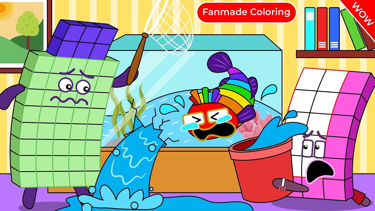 Numberblocks 7 Turns Into a Fish? Numberblocks Fanmade Coloring Story ...