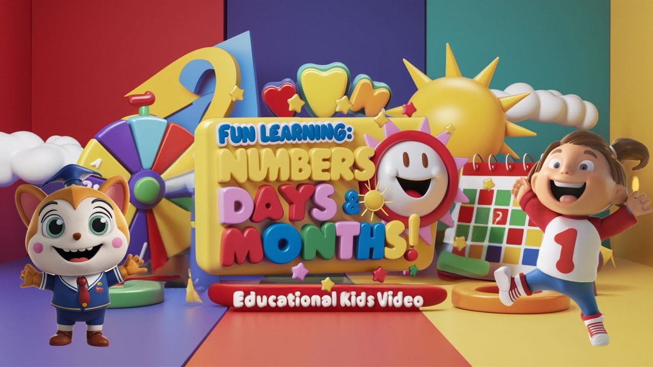 🎉Exciting Numbers, Days & Months Learning for Kids🌟 #kidseducation # ...