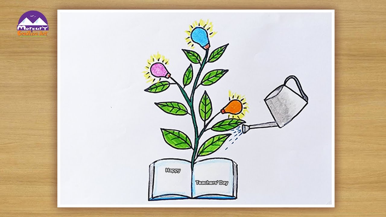 How to draw a teachers day drawing / Teacher's day special - YouTube