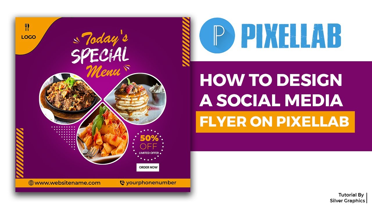 How to Design a Food Flyer on PixelLab | PixelLab Tutorial - YouTube