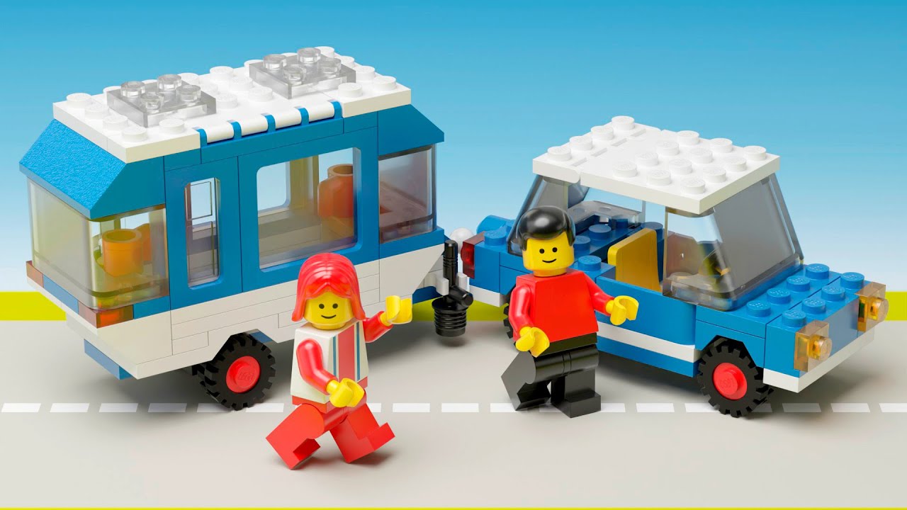 LEGO 6694 Car With Camper (1984) - build animation - YouTube