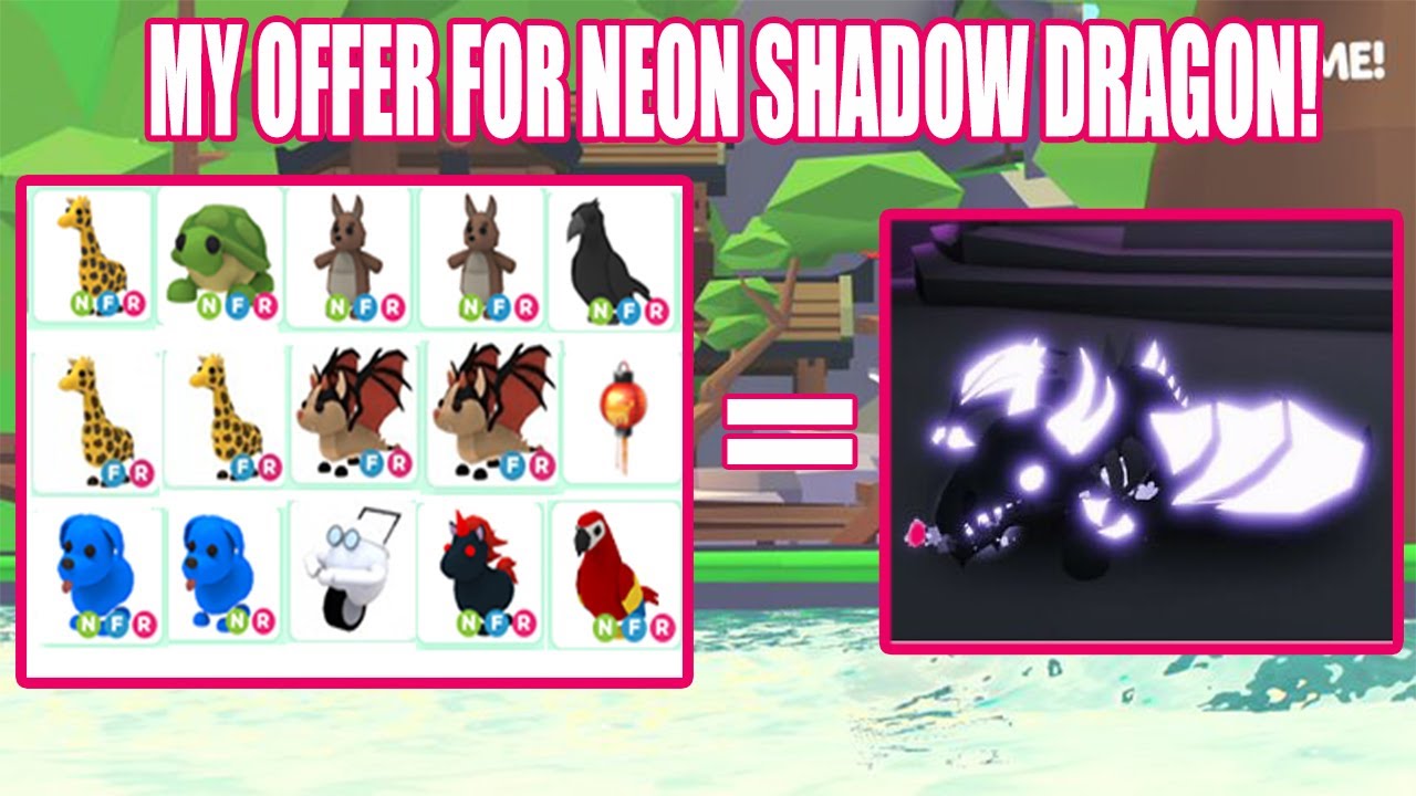 MY OFFER FOR NEON SHADOW DRAGON-ROBLOX ADOPT ME - YouTube