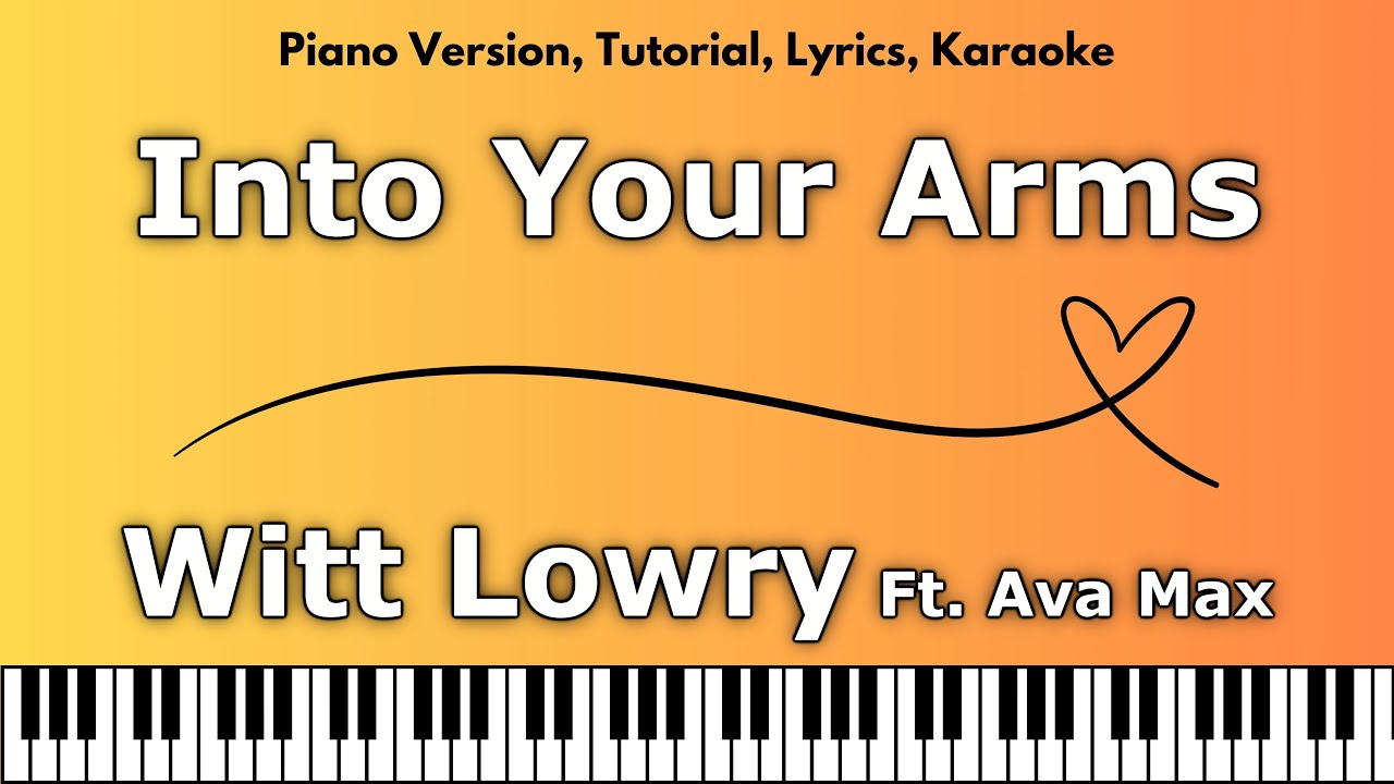 Witt Lowry - Into Your Arms Ft. Ava Max (Piano Version, Tutorial ...