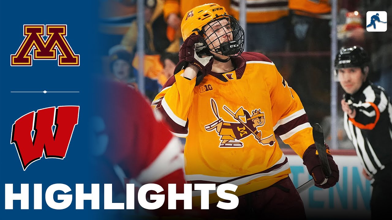 Minnesota vs Wisconsin | NCAA College Hockey | Highlights - January 31 ...