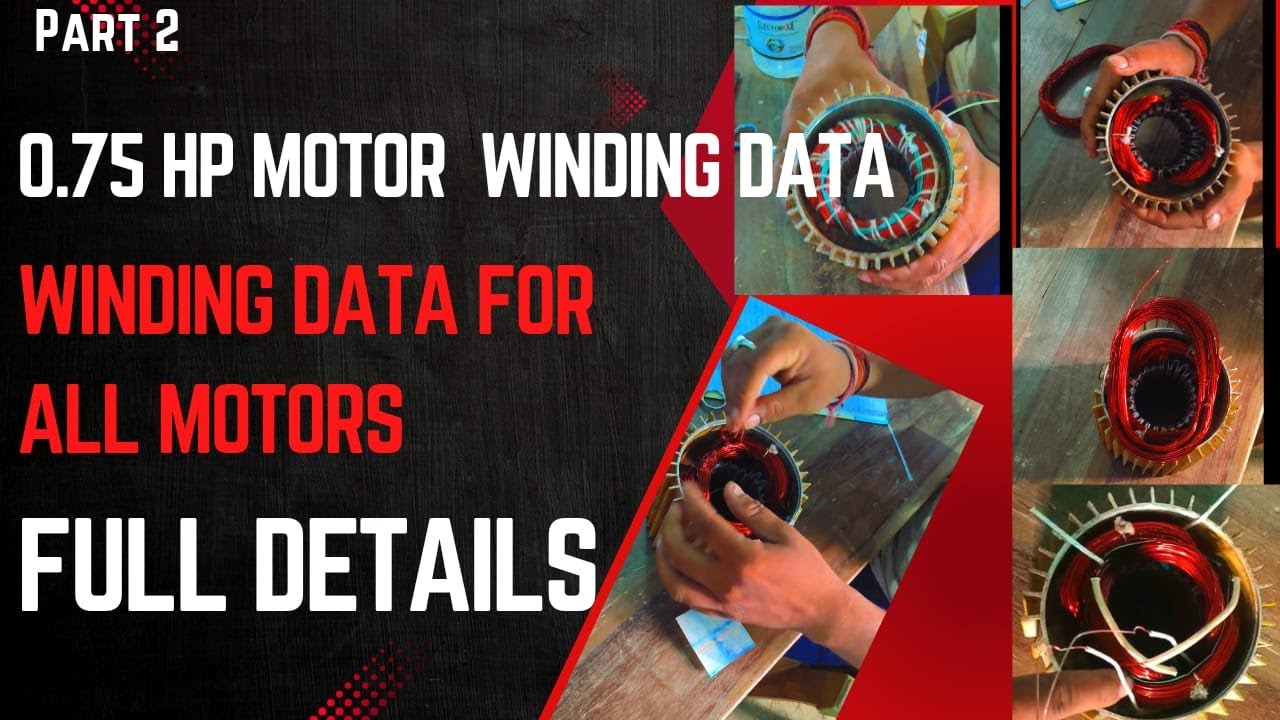 How to Rewind a 0.75HP Monoblock Motor (Tutorial) - YouTube