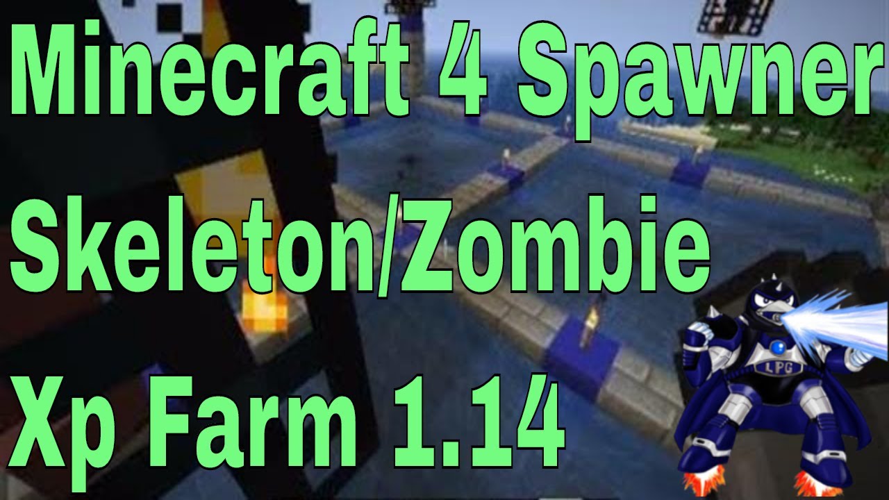How To Build Minecraft Quad Spawner Skeleton Zombie Mob XP Farm 2019 ...