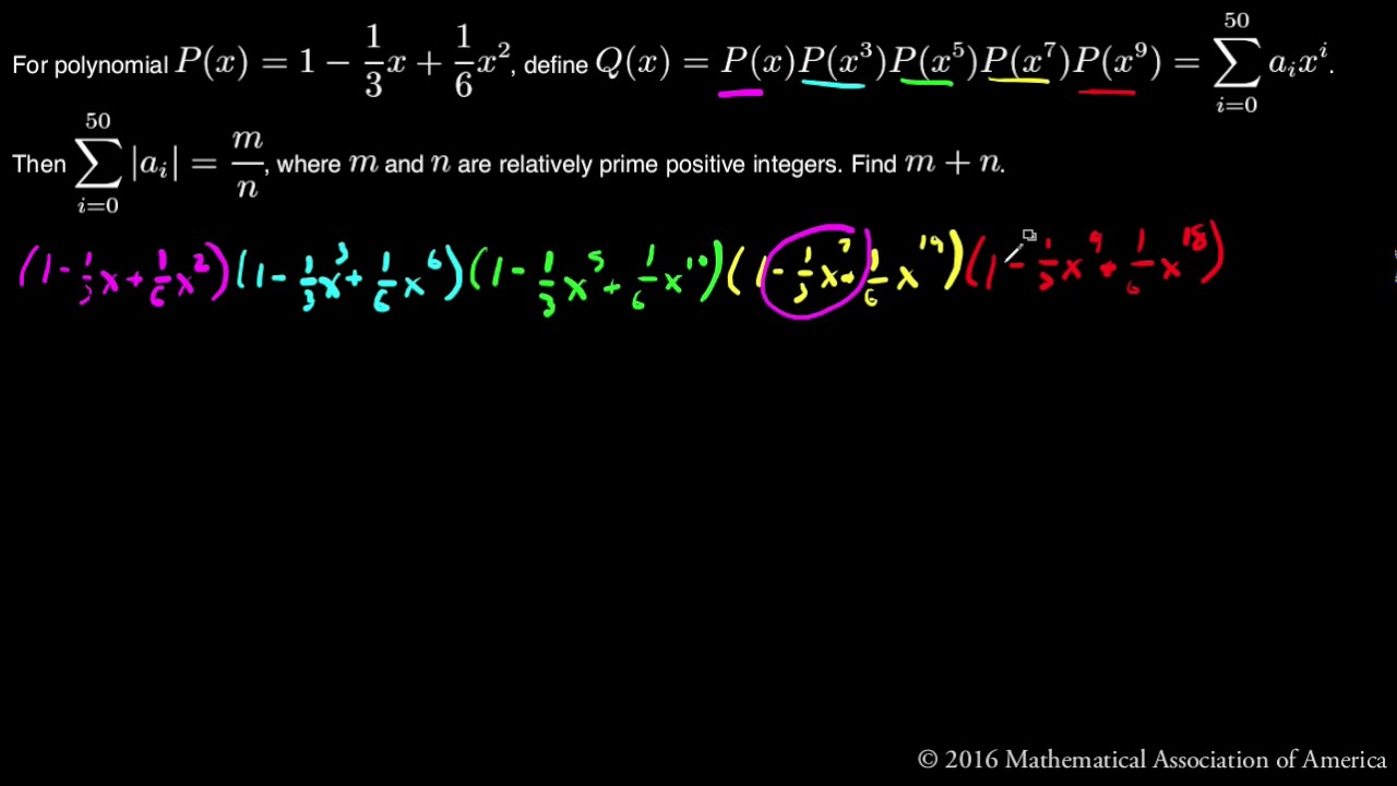 2016 AIME 2 Question 6 - YouTube