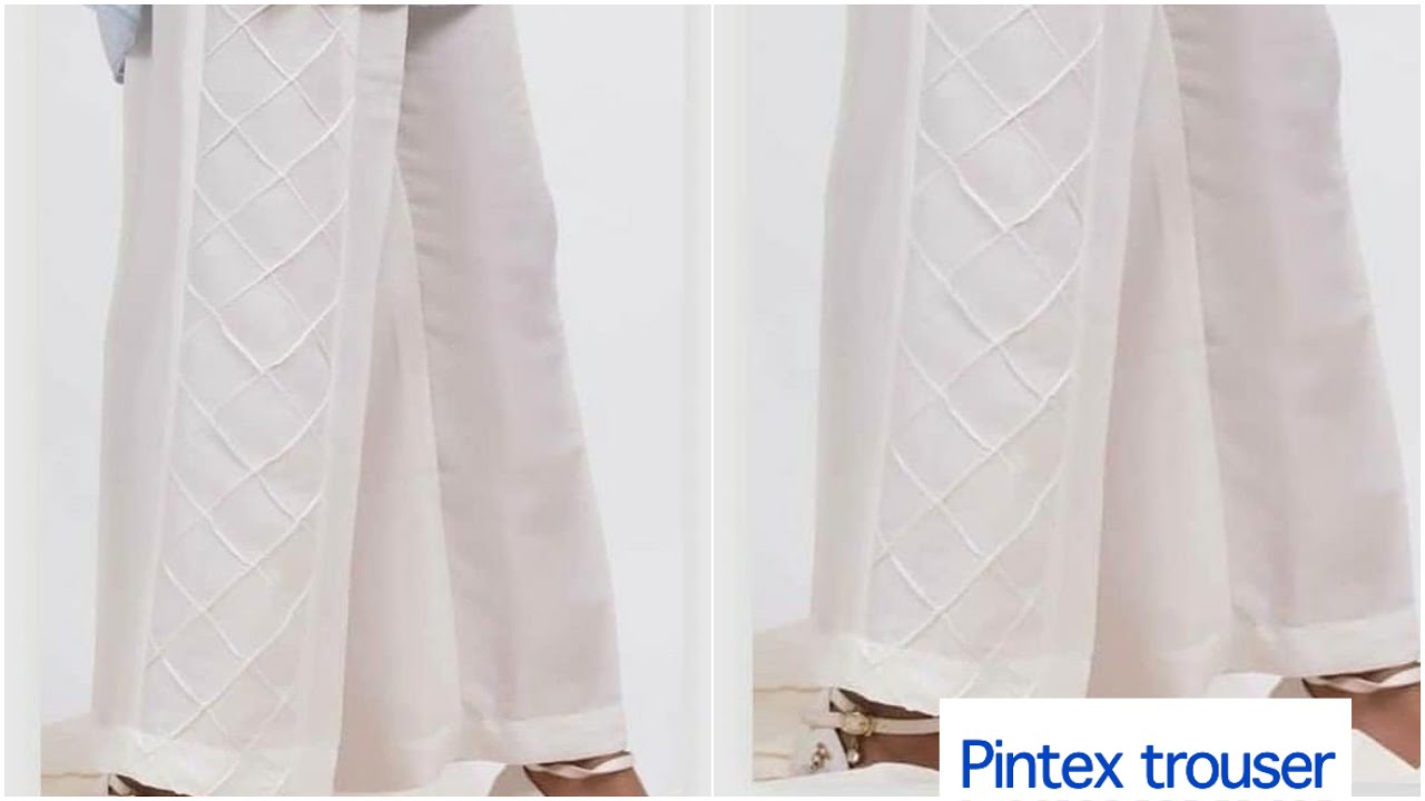 Elegant Pintex Trouser Design cutting and stitching with very easy ...