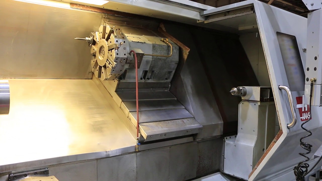 HAAS SL 40LB HEAVY DUTY, BIG BORE, TURNING CENTER - YouTube