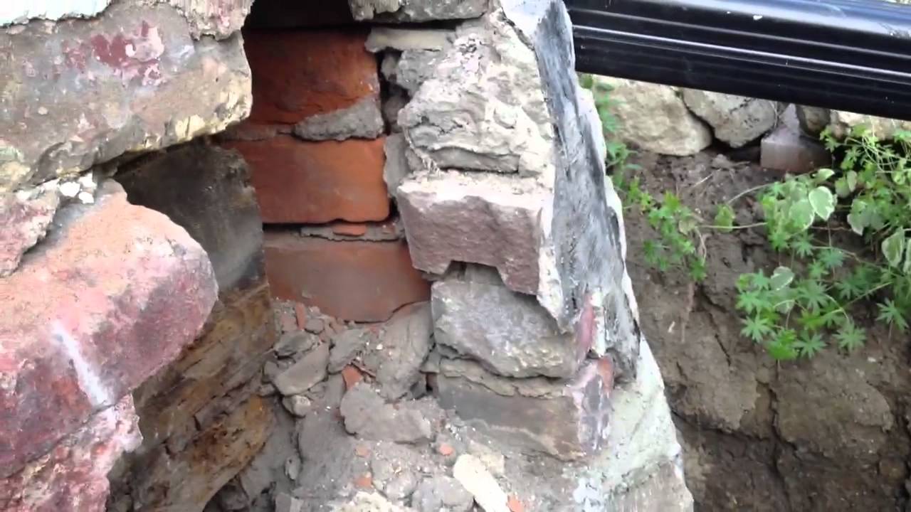 repairing my foundation (part 17): Loose bricks removed fro - YouTube