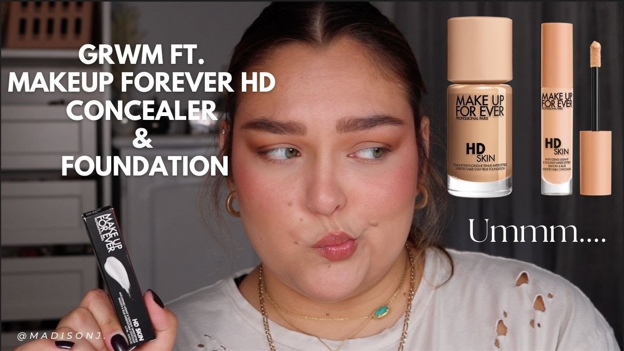 GRWM ft NEW MAKEUP FOREVER CONCEALER AND FOUNDATION - YouTube