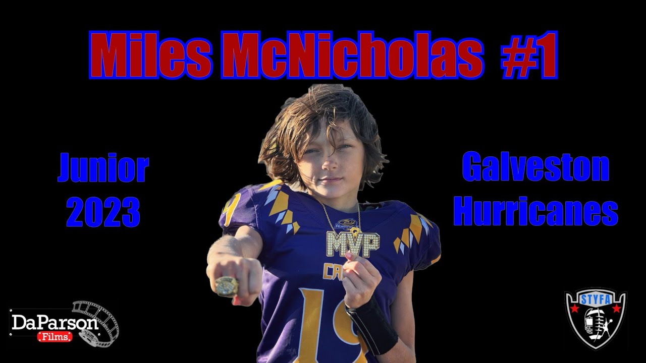 Miles McNicholas - #1 - Galveston Hurricanes - JUNIOR - 2023 STYFA ...