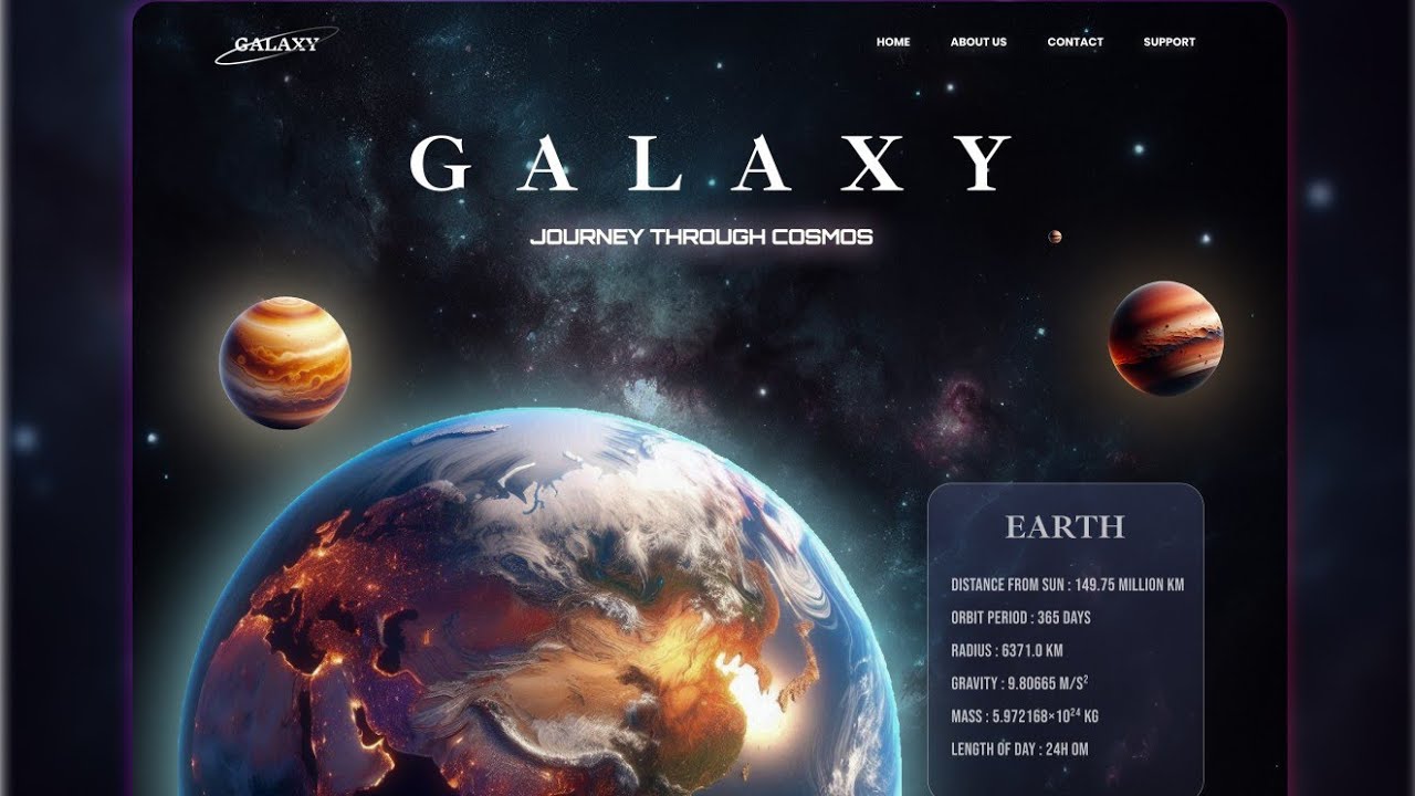 Galaxy Journey through Cosmos using Figma | Graphic design with UX ...