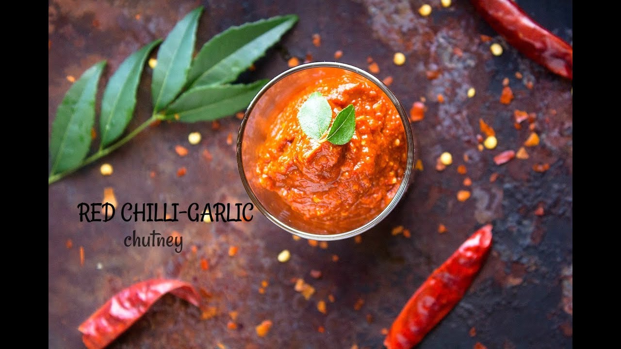 Red Chilli Garlic Chutney - YouTube