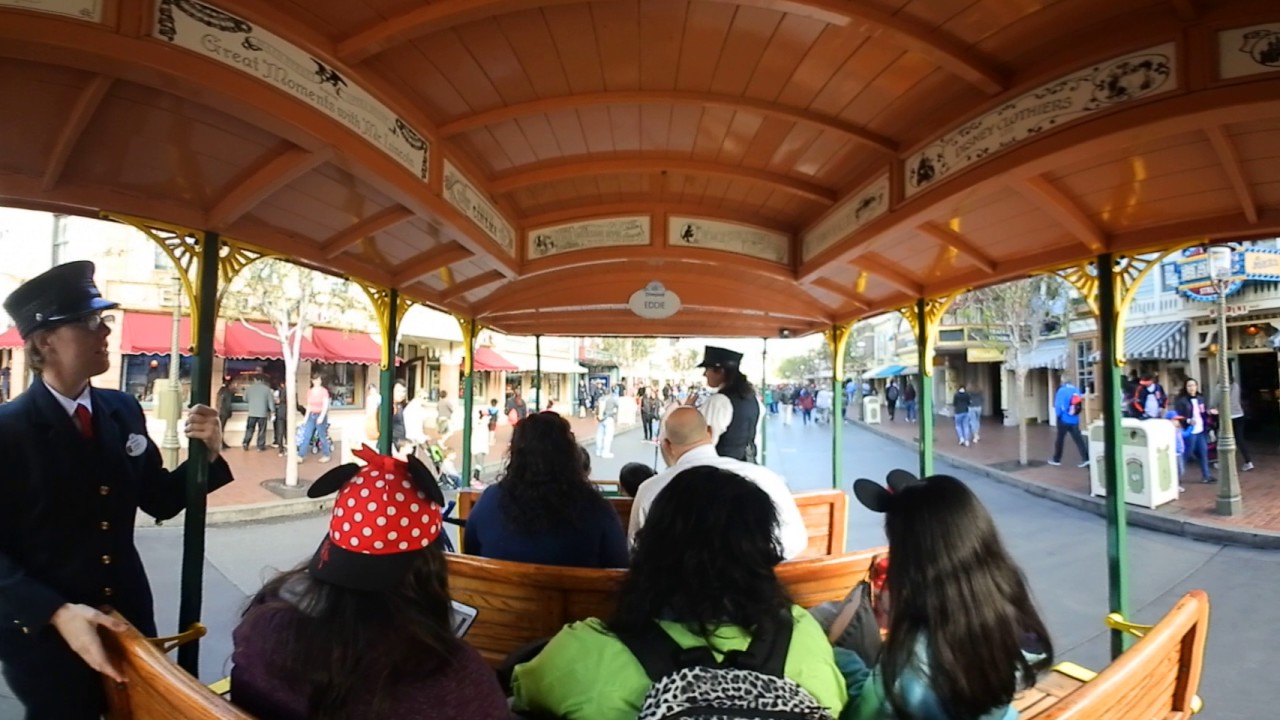 Disneyland - Horse-drawn trolley - YouTube