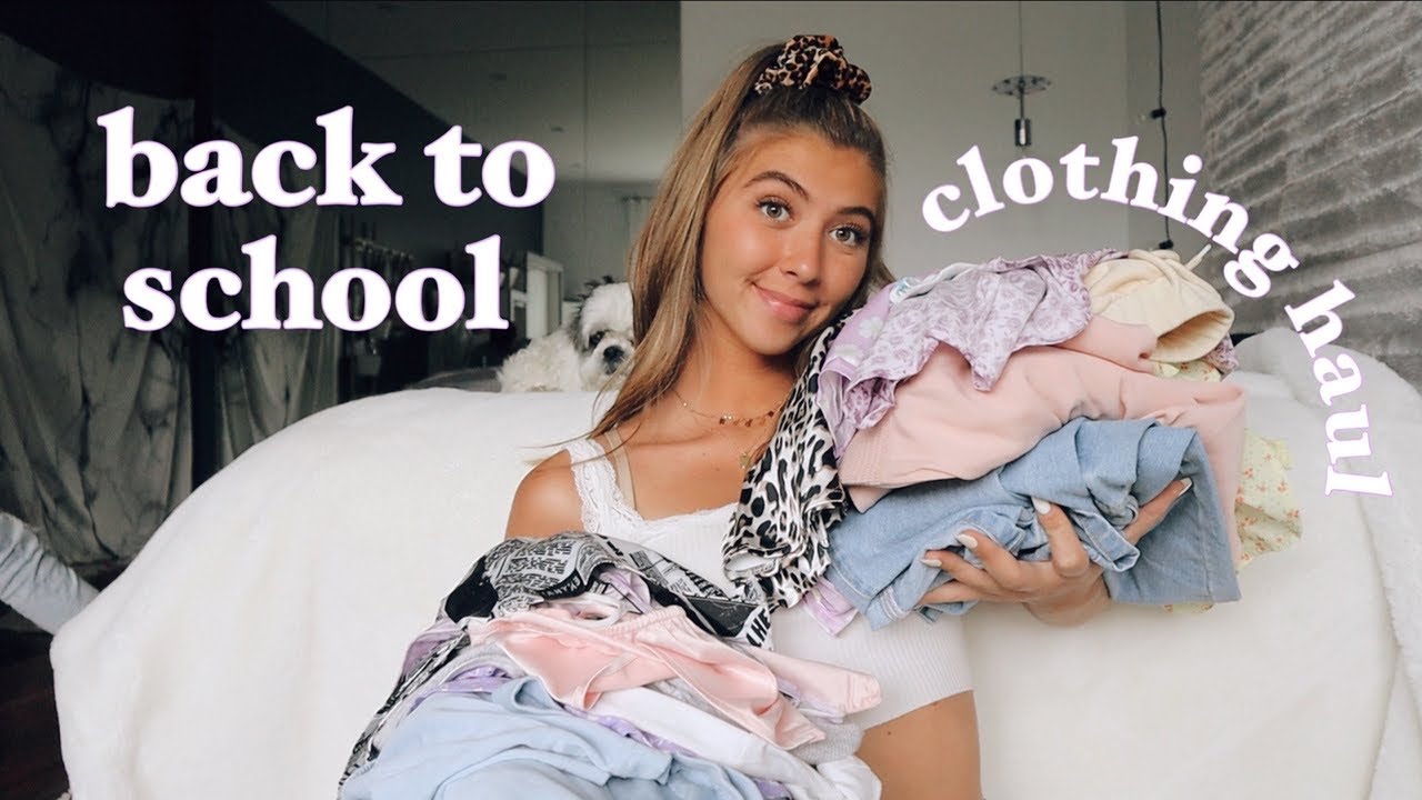 HUGE back to school try on haul!! (i spent over 1000$) - YouTube