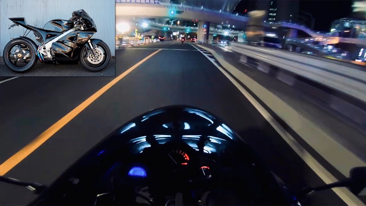 HONDA RVF NC35 V4 Engine × Titanium Exhaust Sound | Tokyo Night Ride ...