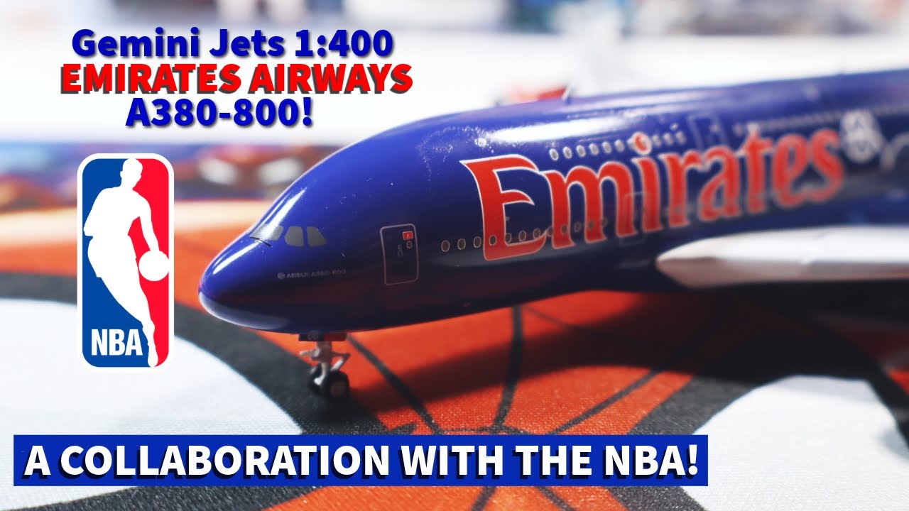 Gemini Jets Emirates A380-800 unboxing! (A COLLABORATION WITH THE NBA ...
