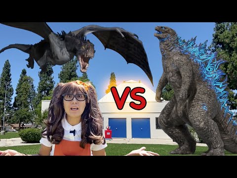 Dragon vs Godzilla Adventure Stories For Kids | Soso Pretend Play with Toy Dragon and Godzilla