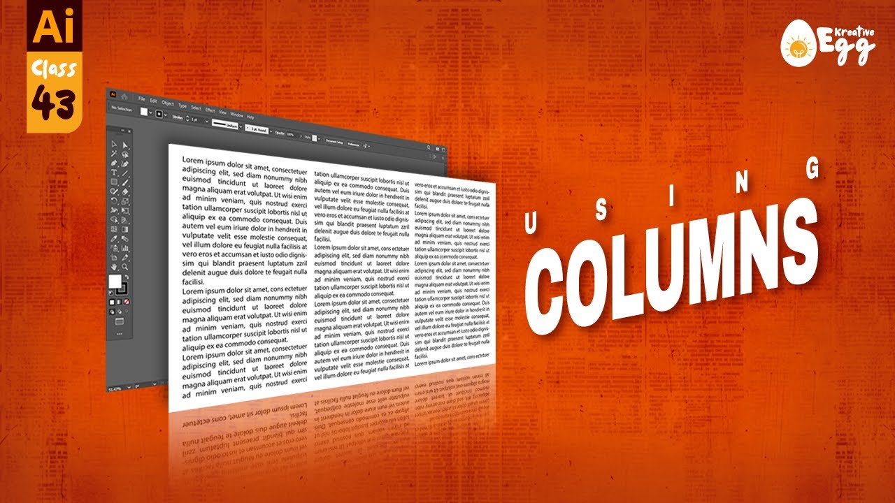 কলাম তৈরির সহজ পদ্ধতি | Using Columns | illustrator | Class 43 - YouTube