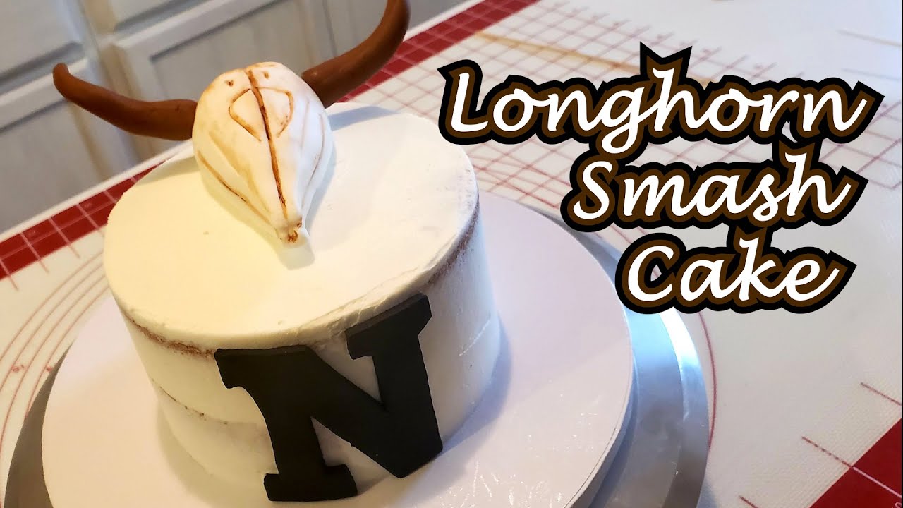 Easy & Adorable Longhorn Smash Cake | Longhorn Smash Cake Tutorial ...