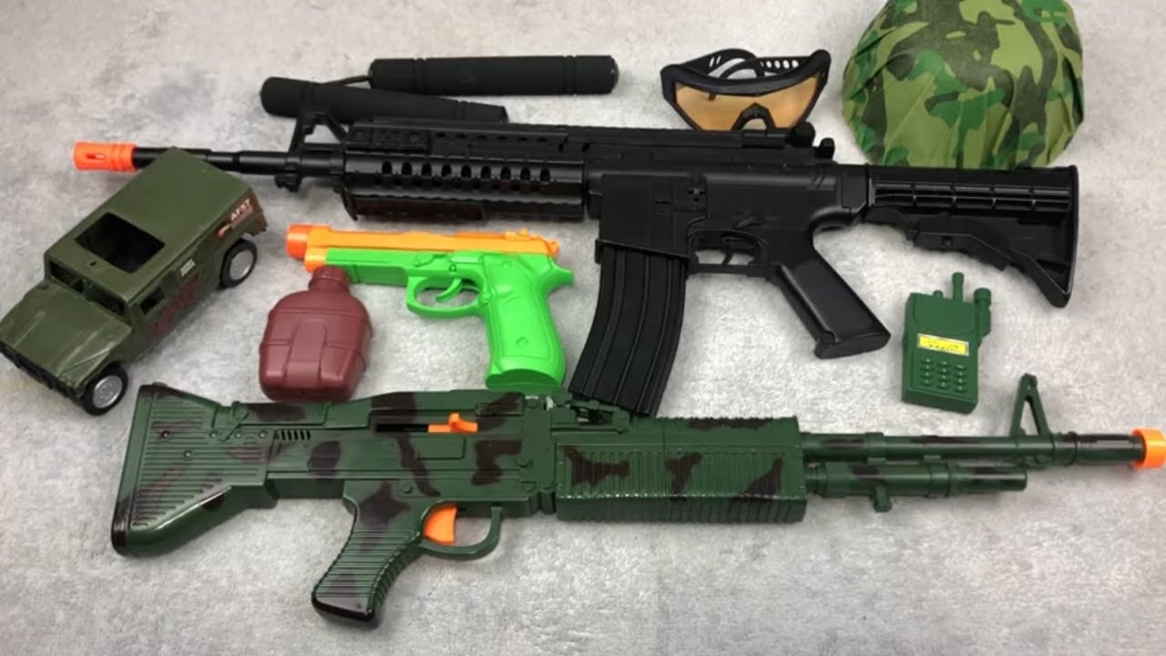 Toy Guns Box of Toys Army Soldier Toy Weapons - YouTube